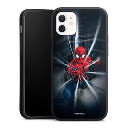 DeinDesign iPhone 12 mini Handy Premium Silikon H&uuml;lle Handyh&uuml;lle schwarz Case Kinofilm Marvel Spiderman Silikon Premium Case