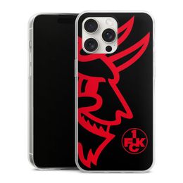 DeinDesign iPhone 15 Pro Max Handy Silikon H&uuml;lle Case transparent Handyh&uuml;lle 1. Fc Kaiserslautern Logo Official Licensed Product Silikon Case
