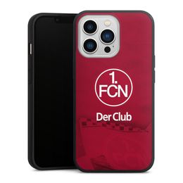 DeinDesign iPhone 13 Pro Handy Premium Silikon H&uuml;lle Handyh&uuml;lle schwarz Case Official Licensed Product 1. Fc N&uuml;rnberg Bundesliga Silikon Premium Case