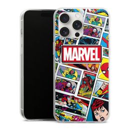 DeinDesign iPhone 15 Pro Max Handy Silikon H&uuml;lle Case transparent Handyh&uuml;lle Muster Comic Marvel Silikon Case