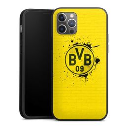 DeinDesign iPhone 12 Pro Handy Premium Silikon H&uuml;lle Handyh&uuml;lle schwarz Case Official Licensed Product Bvb Borussia Dortmund Silikon Premium Case