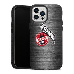 DeinDesign iPhone 13 Pro Max Handy Panzer Handyh&uuml;lle robuste Outdoor H&uuml;lle Schutzh&uuml;lle matt Official Licensed Product Metallic Look 1. Fc K&ouml;ln Tough Case
