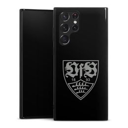 DeinDesign Galaxy S22 Ultra Handy Silikon H&uuml;lle Case schwarz Handyh&uuml;lle Official Licensed Product Vfb Stuttgart Logo