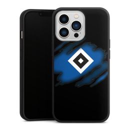 DeinDesign iPhone 13 Pro Handy Premium Silikon H&uuml;lle Handyh&uuml;lle schwarz Case Official Licensed Product Hsv Hamburger Sv Silikon Premium Case