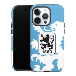 DeinDesign iPhone 14 Pro Handy Panzer Handyh&uuml;lle robuste Outdoor H&uuml;lle Schutzh&uuml;lle matt Coat Of Arms Tsv 1860 M&uuml;nchen Official Licensed Product Tough Case