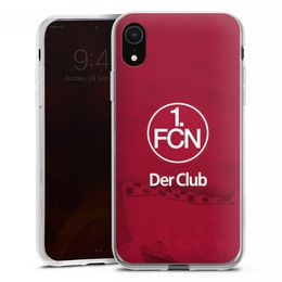 DeinDesign iPhone Xr Handy Silikon H&uuml;lle Case transparent Handyh&uuml;lle Official Licensed Product 1. Fc N&uuml;rnberg Bundesliga Silikon Case