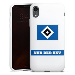 DeinDesign iPhone Xr Handy Silikon H&uuml;lle Case wei&szlig; Handyh&uuml;lle Hamburger Sv Statement Hsv Silikon Case