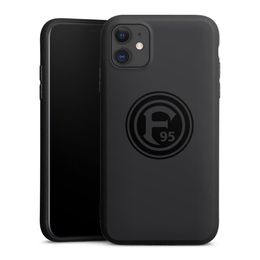 DeinDesign iPhone 11 Handy Premium Silikon H&uuml;lle Handyh&uuml;lle schwarz Case Logo F95 Fortuna D&uuml;sseldorf Silikon Premium Case