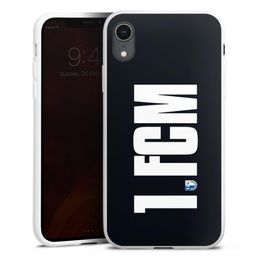 DeinDesign iPhone Xr Handy Silikon H&uuml;lle Case wei&szlig; Handyh&uuml;lle 1. Fcm 1. Fc Magdeburg Official Licensed Product Silikon Case