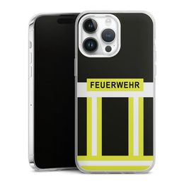 DeinDesign iPhone 14 Pro Max Handy Silikon H&uuml;lle Case transparent Handyh&uuml;lle Fire Fighters Job Fire Fighter Silikon Case