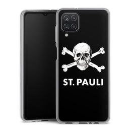 DeinDesign Galaxy A12 Handy Silikon H&uuml;lle Case transparent Handyh&uuml;lle Official Licensed Product Fc St. Pauli Totenkopf Silikon Case