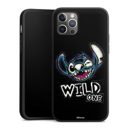 DeinDesign iPhone 12 Pro Handy Premium Silikon H&uuml;lle Handyh&uuml;lle schwarz Case Lilo & Stitch Disney Official Licensed Product Silikon Premium Case