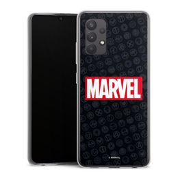 DeinDesign Galaxy A32 4G Handy Silikon H&uuml;lle Case transparent Handyh&uuml;lle Logo Marvel Comic Silikon Case