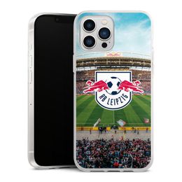 DeinDesign iPhone 13 Pro Max Handy Silikon H&uuml;lle Case transparent Handyh&uuml;lle Stadium Rb Leipzig Official Licensed Product Silikon Case