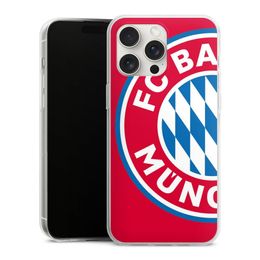 DeinDesign iPhone 15 Pro Max Handy Silikon H&uuml;lle Case transparent Handyh&uuml;lle Official Licensed Product Fcb Fc Bayern M&uuml;nchen Silikon Case
