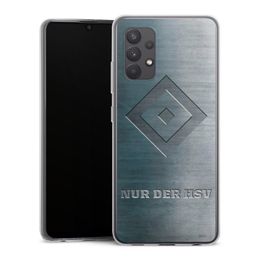 DeinDesign Galaxy A32 4G Handy Silikon H&uuml;lle Case transparent Handyh&uuml;lle Metallic Look Hsv Hamburger Sv Silikon Case