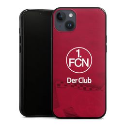 DeinDesign iPhone 14 Plus Handy Silikon H&uuml;lle Case schwarz Handyh&uuml;lle Official Licensed Product 1. Fc N&uuml;rnberg Bundesliga