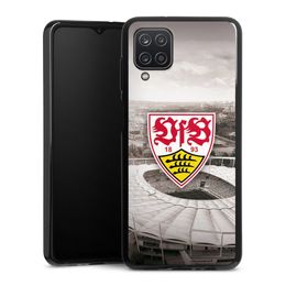 DeinDesign Galaxy A12 Handy Silikon H&uuml;lle Case schwarz Handyh&uuml;lle Official Licensed Product Stadium Vfb Stuttgart