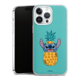 DeinDesign iPhone 14 Pro Max Handy Silikon H&uuml;lle Case transparent Handyh&uuml;lle Disney Lilo & Stitch Pineapple Silikon Case