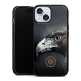 DeinDesign iPhone 15 Handy Gallery Case Handyh&uuml;lle 9H Geh&auml;rtetes Glas R&uuml;ckseite H&uuml;lle Eintracht Frankfurt Eagle Official Licensed Product Gallery Case