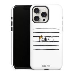 DeinDesign iPhone 15 Pro Max Handy Panzer Handyh&uuml;lle robuste Outdoor H&uuml;lle Schutzh&uuml;lle gl&auml;nzend Snoopy Dog Peanuts Tough Case