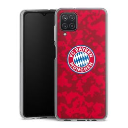 DeinDesign Galaxy A12 Handy Silikon H&uuml;lle Case transparent Handyh&uuml;lle Camouflage Fc Bayern M&uuml;nchen Fcb Silikon Case