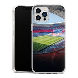 DeinDesign iPhone 13 Pro Max Handy Silikon H&uuml;lle Case transparent Handyh&uuml;lle Fcb Fc Bayern M&uuml;nchen Stadium Silikon Case