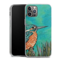 DeinDesign iPhone 12 Pro Max Handy Silikon H&uuml;lle Case transparent Handyh&uuml;lle Painting Animals Bird Silikon Case
