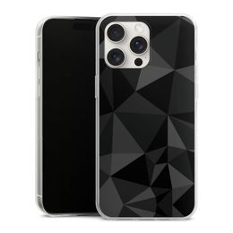 DeinDesign iPhone 15 Pro Max Handy Silikon H&uuml;lle Case transparent Handyh&uuml;lle Abstract Muster Geometric Silikon Case