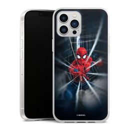 DeinDesign iPhone 13 Pro Max Handy Silikon H&uuml;lle Case transparent Handyh&uuml;lle Kinofilm Marvel Spiderman Silikon Case