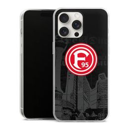 DeinDesign iPhone 15 Pro Max Handy Silikon H&uuml;lle Case transparent Handyh&uuml;lle Official Licensed Product Logo Fortuna D&uuml;sseldorf Silikon Case