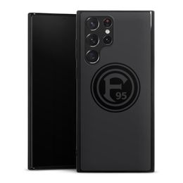 DeinDesign Galaxy S22 Ultra Handy Silikon H&uuml;lle Case schwarz Handyh&uuml;lle F95 Fortuna D&uuml;sseldorf Logo