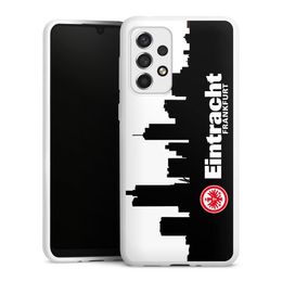 DeinDesign Galaxy A33 5G Handy Silikon H&uuml;lle Case wei&szlig; Handyh&uuml;lle Official Licensed Product Sge Eintracht Frankfurt Silikon Case