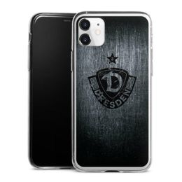 DeinDesign iPhone 11 Handy Slim Case Silikon Handyh&uuml;lle transparent H&uuml;lle extra d&uuml;nn Sg Dynamo Dresden Official Licensed Product Vintage Silikon Slim Case