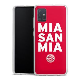DeinDesign Galaxy A51 Handy Silikon H&uuml;lle Case transparent Handyh&uuml;lle Fcb Mia San Mia Fc Bayern M&uuml;nchen Silikon Case