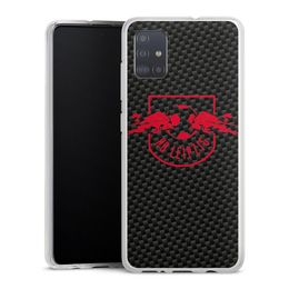 DeinDesign Galaxy A51 Handy Silikon H&uuml;lle Case transparent Handyh&uuml;lle Rb Leipzig Official Licensed Product Carbon Silikon Case