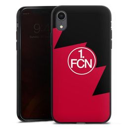 DeinDesign iPhone Xr Handy Silikon H&uuml;lle Case schwarz Handyh&uuml;lle 1. Fcn 1. Fc N&uuml;rnberg Merchandise