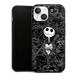 DeinDesign iPhone 14 Handy Slim Case extra d&uuml;nn Silikon Handyh&uuml;lle schwarz H&uuml;lle Disney Nightmare Before Christmas Halloween Silikon Slim Case
