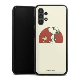 DeinDesign Galaxy A13 4G Handy Silikon H&uuml;lle Case schwarz Handyh&uuml;lle Snoopy Official Licensed Product Kindheit