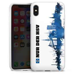 DeinDesign iPhone Xs Max Handy Silikon H&uuml;lle Case transparent Handyh&uuml;lle Hsv Official Licensed Product Bundesliga Silikon Case