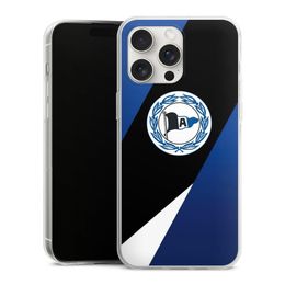 DeinDesign iPhone 15 Pro Max Handy Silikon H&uuml;lle Case transparent Handyh&uuml;lle Official Licensed Product Dsc Arminia Bielefeld Silikon Case