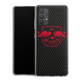 DeinDesign Galaxy A32 4G Handy Silikon H&uuml;lle Case transparent Handyh&uuml;lle Rb Leipzig Official Licensed Product Carbon Silikon Case