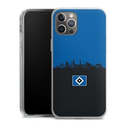 DeinDesign iPhone 12 Pro Max Handy Silikon H&uuml;lle Case transparent Handyh&uuml;lle Hsv Skyline Hamburg Silikon Case