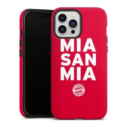 DeinDesign iPhone 13 Pro Max Handy Panzer Handyh&uuml;lle robuste Outdoor H&uuml;lle Schutzh&uuml;lle matt Fcb Mia San Mia Fc Bayern M&uuml;nchen Tough Case