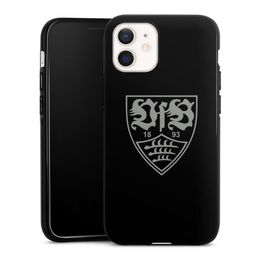 DeinDesign iPhone 12 Handy Silikon H&uuml;lle Case schwarz Handyh&uuml;lle Official Licensed Product Vfb Stuttgart Logo