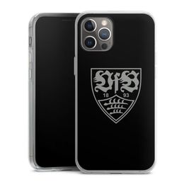 DeinDesign iPhone 12 Pro Max Handy Silikon H&uuml;lle Case transparent Handyh&uuml;lle Official Licensed Product Logo Vfb Stuttgart Silikon Case