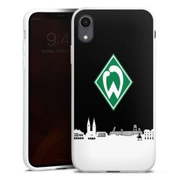 DeinDesign iPhone Xr Handy Silikon H&uuml;lle Case wei&szlig; Handyh&uuml;lle Skyline Sv Werder Bremen Official Licensed Product Silikon Case