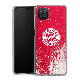 DeinDesign Galaxy A12 Handy Silikon H&uuml;lle Case transparent Handyh&uuml;lle Fcb Official Licensed Product Fc Bayern M&uuml;nchen Silikon Case