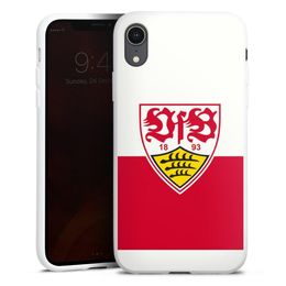 DeinDesign iPhone Xr Handy Silikon H&uuml;lle Case wei&szlig; Handyh&uuml;lle Vfb Stuttgart Logo Official Licensed Product Silikon Case