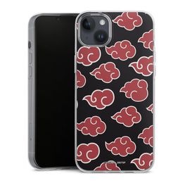 DeinDesign iPhone 14 Plus Handy Silikon H&uuml;lle Case transparent Handyh&uuml;lle Naruto Shippuden Pattern Akatsuki Silikon Case